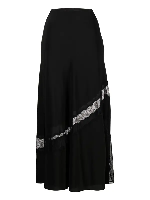 Zadig&Voltaire Jayal Silk Midi Skirt - Black