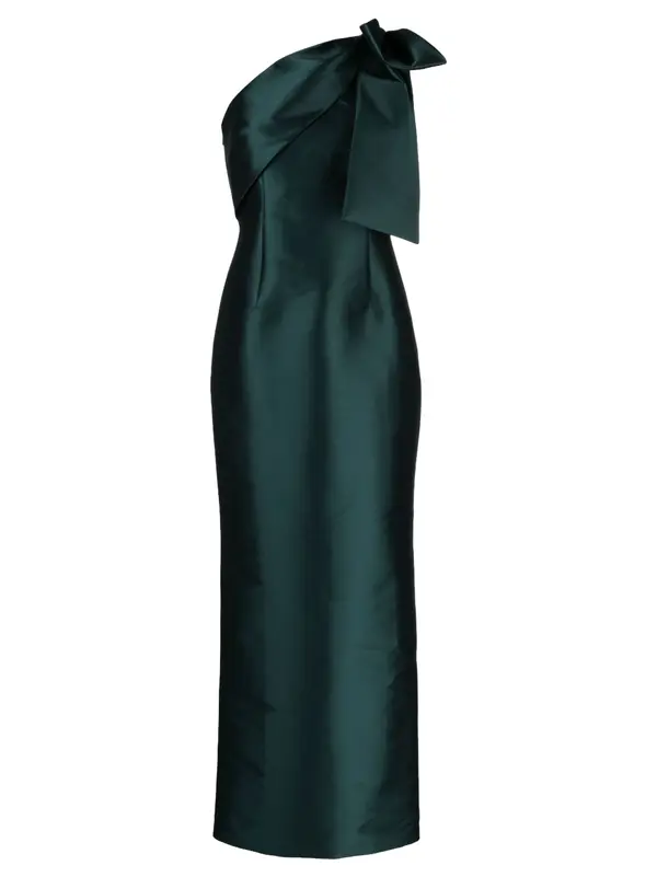 Sachin & Babi Bonnie Satin-finish Gown - Green