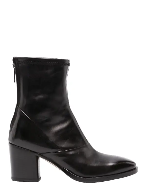 ALBERTO FASCIANI Ursula 70mm Leather Ankle Boots - Black