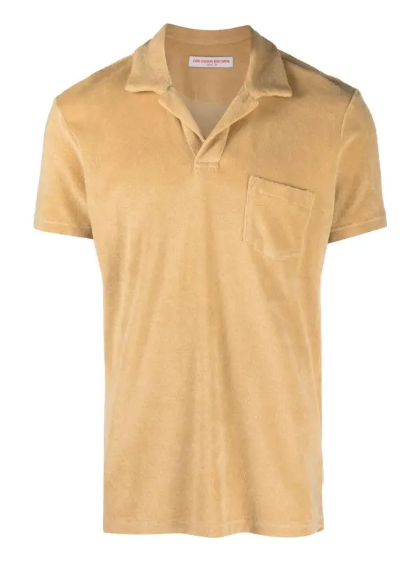 Orlebar Brown Terry-cloth Cotton Polo Shirt - Neutrals
