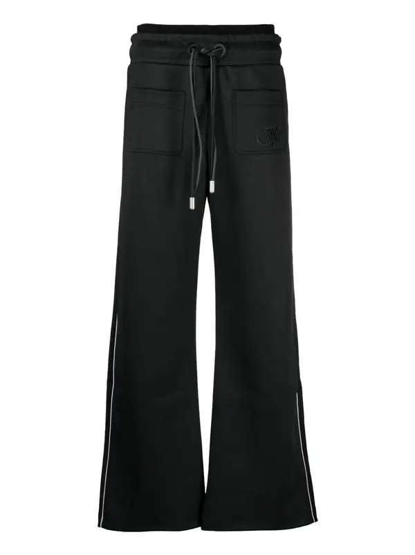 Off-White Elasticated-waist Cotton Track Pants - Black