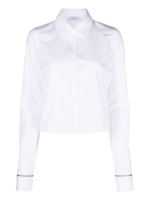 Off-White Pointed-collar Button-up Shirt - White