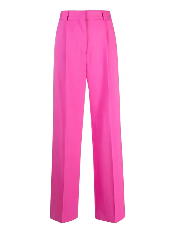 MSGM Pleated Straight-leg Trousers - Pink