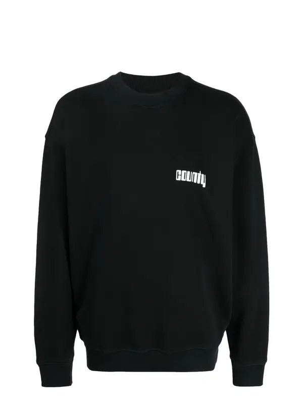COUNTY OF MILAN Logo-print Sweatshirt - Black