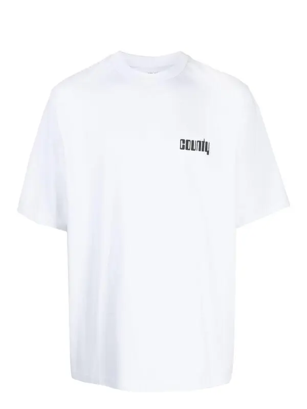 COUNTY OF MILAN Logo-print T-shirt - White