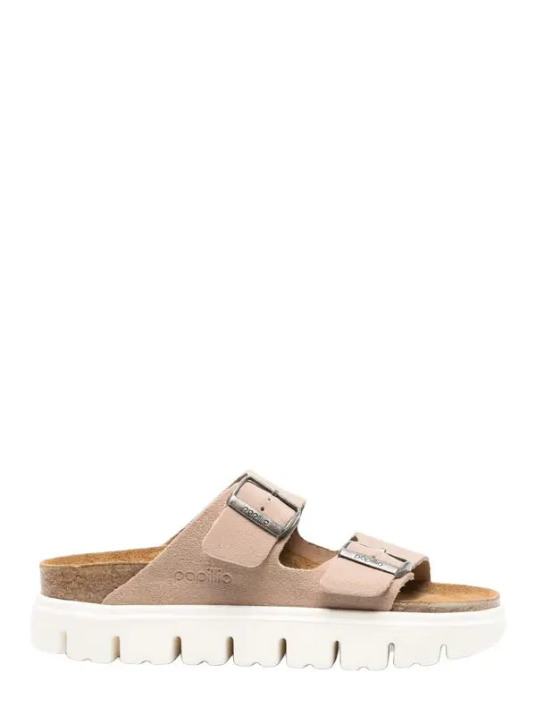 BIRKENSTOCK Arizona Chunky Buckle Slides - Neutrals