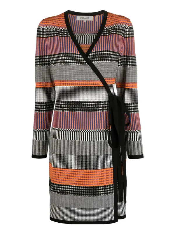 Diane Von Furstenberg Brigid Ribbed-knit Wrap Dress - Black