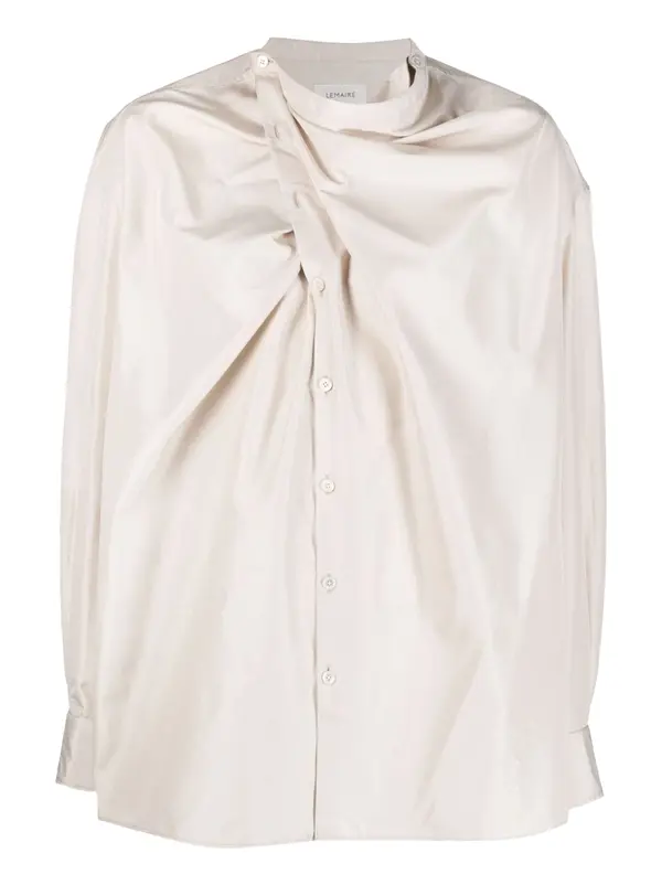 LEMAIRE Draped Shirt - Neutrals