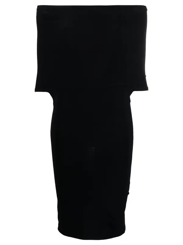 Wardrobe.NYC Off-shoulder Bodycon Mini Dress - Black
