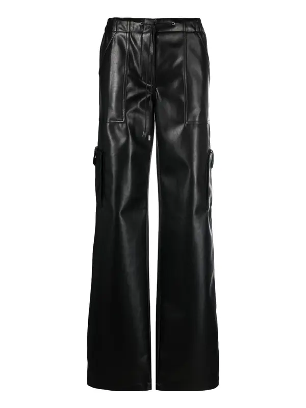 Ermanno Scervino Faux Leather Trousers - Black