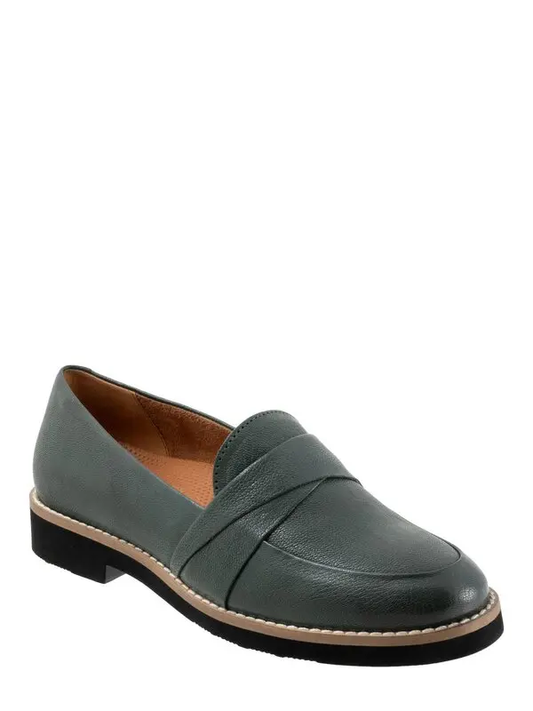 Softwalk Walsh Loafer - Dk Green