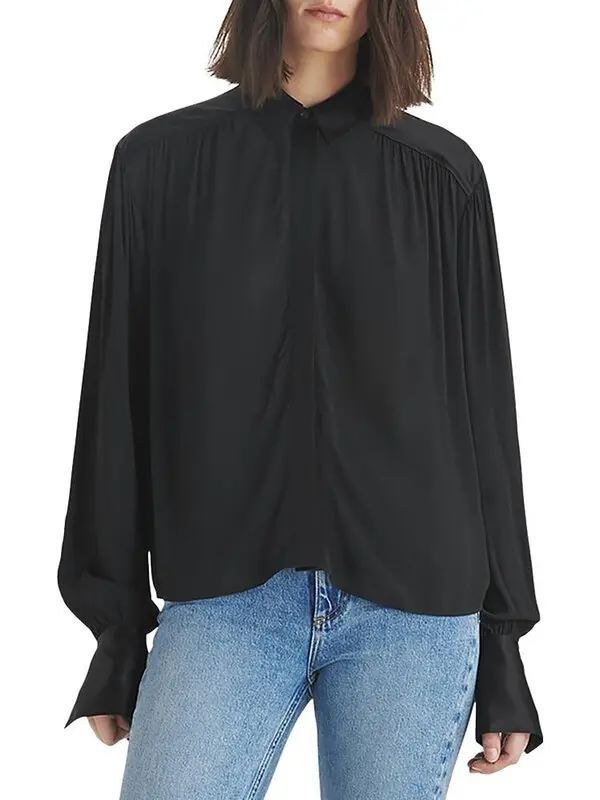 Rag & Bone Aubrey Relaxed Blouse - Black