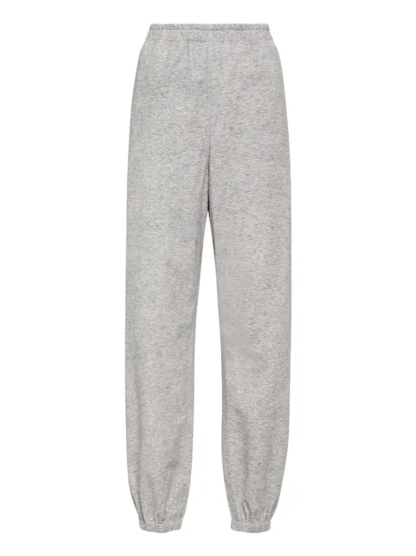 Bottega Veneta Trompe L'œil Leather Sweatpants - Grey