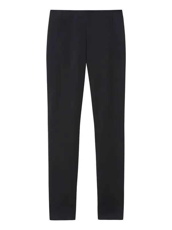 Lafayette 148 New York Sateen High-rise Slim Cropped Pants - Black