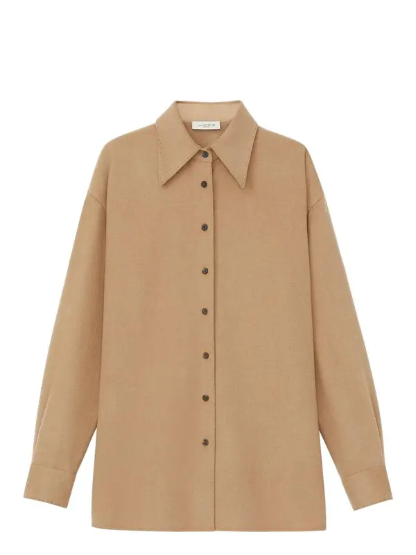 Lafayette 148 New York Button-front Shirt Jacket - Camel