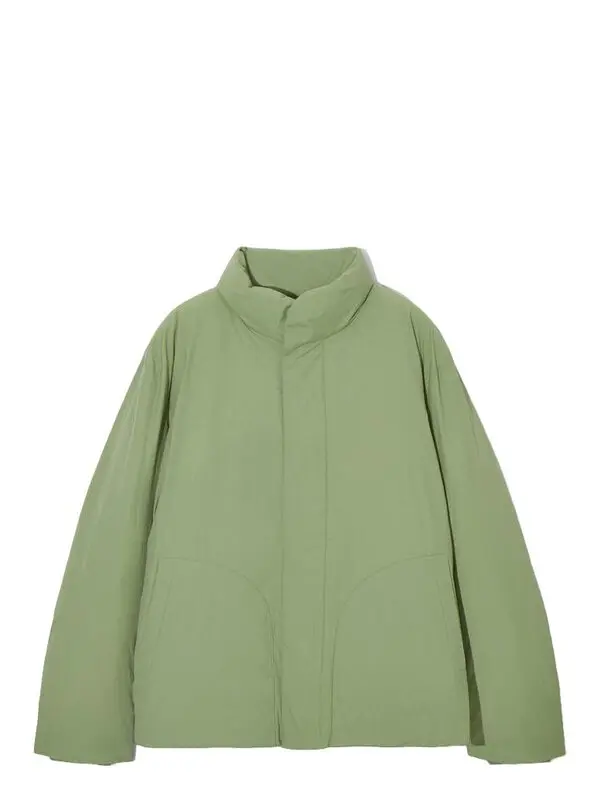 Cos Padded Magnetic-collar Jacket - Green