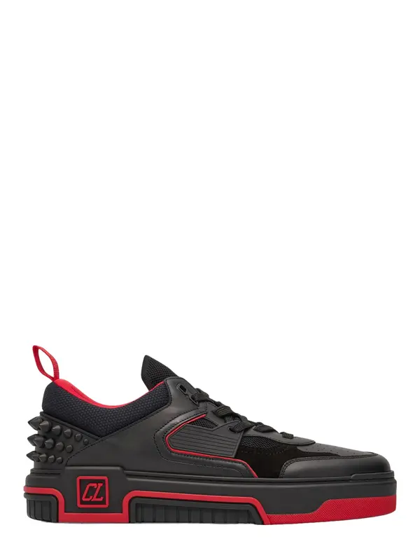 CHRISTIAN LOUBOUTIN Astroloubi Cl Monogram Low-top Sneakers - Black/red