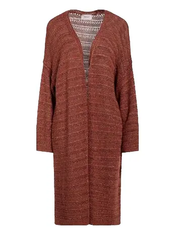 VICOLO Knitted Lamé Cardigan - Red