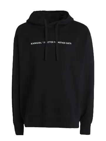 KANGOL Organic Cotton French Terry Hoodie - Black