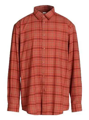 8 BY YOOX Viscose Checks Over-size Shirt Shirt Size Viscose, Polyester - Red