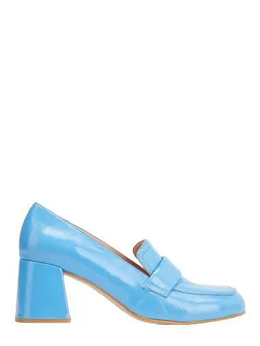 8 BY YOOX Patent Leather Heeled Loafers - Blue