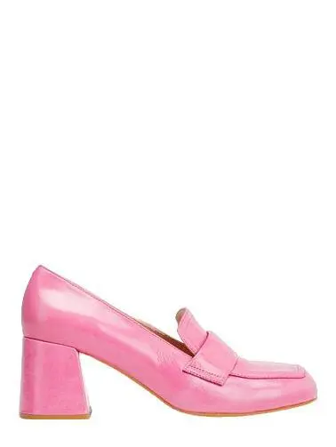 8 BY YOOX Patent Leather Heeled Loafers - Pink