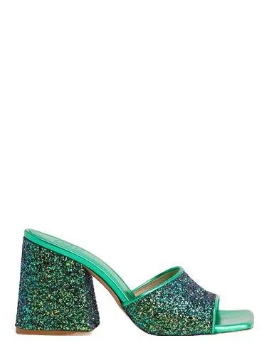 8 BY YOOX Laminated-effect Coated Fabric Sandals - Green
