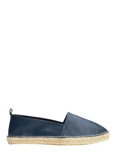 8 BY YOOX Leather Round Toe Espadrilles - Blue
