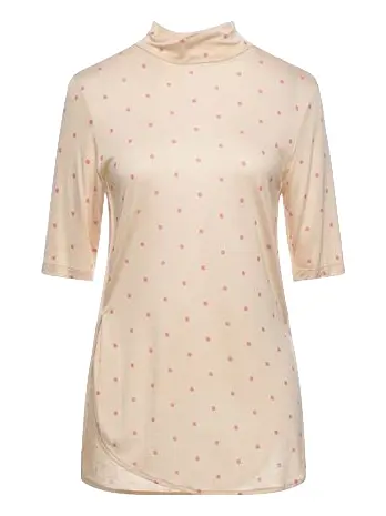 SEMICOUTURE Printed Viscose T-shirt - Beige