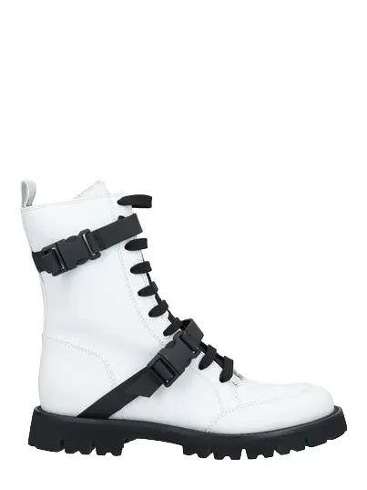 ADD X BALDININI Calfskin Combat Boots - White
