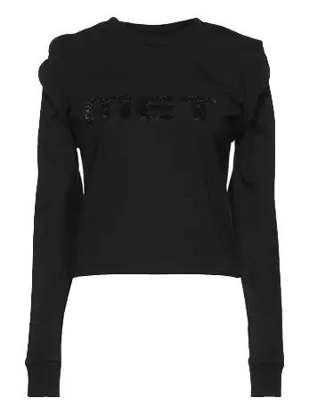 MET JEANS T-shirt With Appliqués - Black