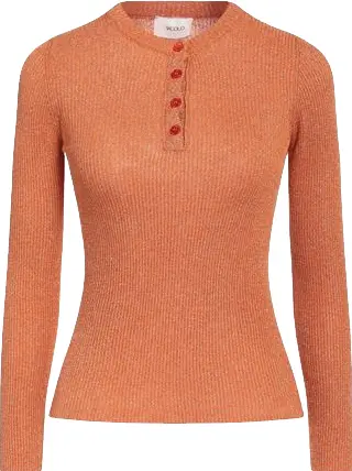 VICOLO Knitted Lame Sweater - Orange