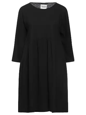 ALESSIA SANTI Cotton And Linen Mini Dress - Black