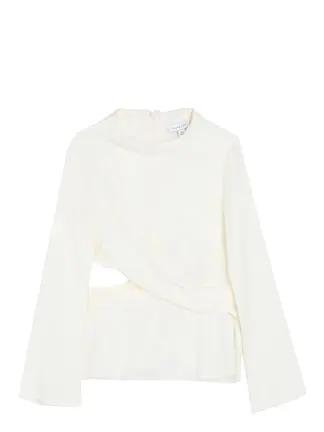 Topshop Draped Lyocell Top - White