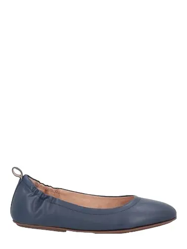 Fitflop Ballet Flats In Leather - Blue