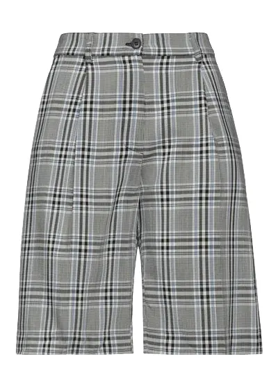 8PM Glen Plaid Bermuda Shorts - Grey