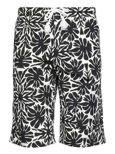 PAOLO PECORA Cotton Bermuda Shorts - Black
