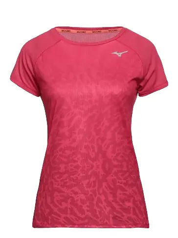 Mizuno Printed Polyester T-shirt - Pink