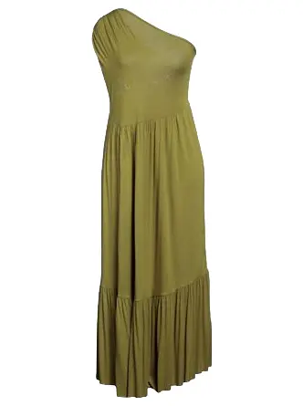 MANGANO Maxi One-shoulder Dress - Green