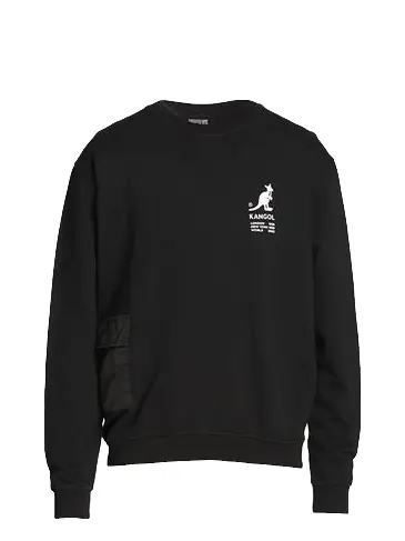 KANGOL Printed Cotton Sweatshirt - Black