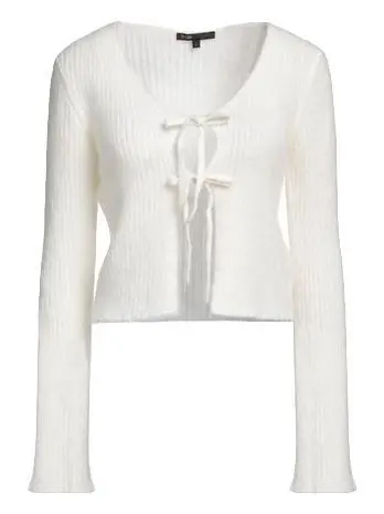 Maje Cardigan Size Acrylic, Polyamide, Mohair Wool, Wool, Elastane - White