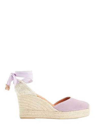 8 BY YOOX Suede Espadrilles With Wedge - Purple