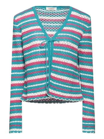 KONTATTO Striped Knit Cardigan - Blue