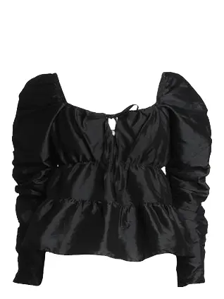 Topshop Bow Blouse - Black