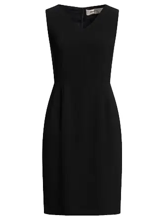 BLANCA VITA Crepe Midi Bodycon Dress - Black