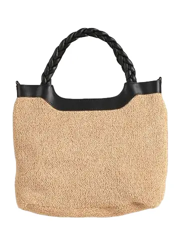 ANITA BILARDI Handbag In Raffia With Leather Trim - Beige