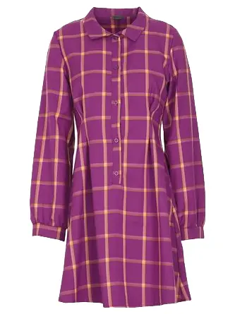 8 BY YOOX Checked Mini Dress - Purple