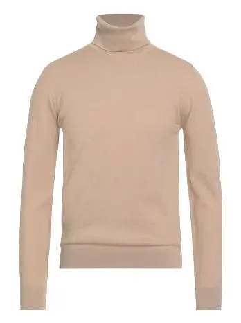 Alpha Studio Turtleneck Merino Wool Top - Beige