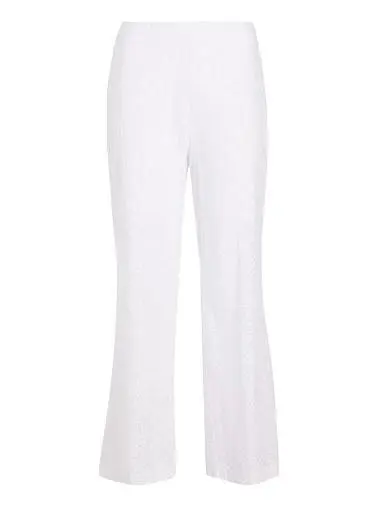 8 BY YOOX Cotton Lace Straight Leg Pants - White