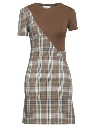 Patrizia Pepe Mini Flared Dress - Brown